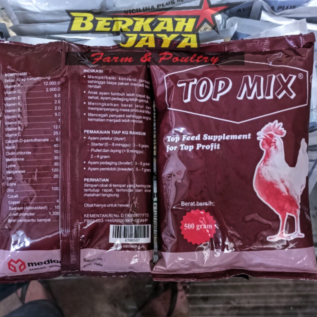 TOP MIX premix pakan ayam 500 gram | Lazada Indonesia