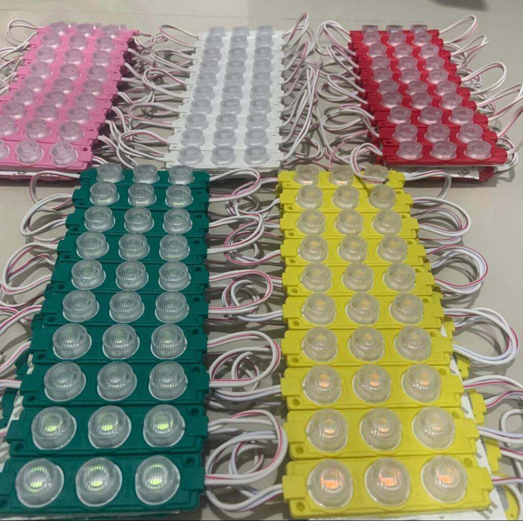 Lampu LED modul 3 mata 12 V 24 V waterproof lampu modul 3 Watt 12 volt ...