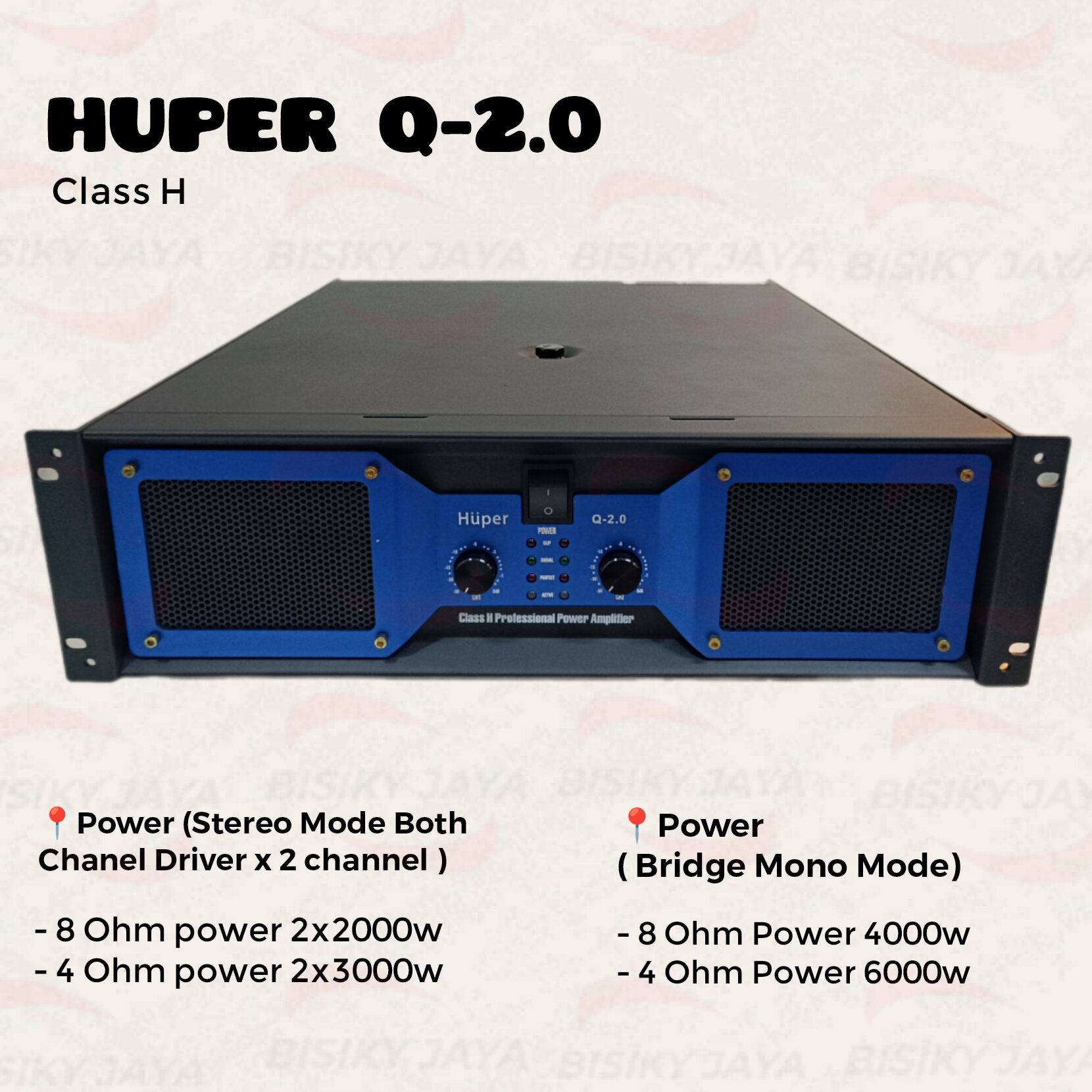 Power amplifier 2 channel Huper Q-2.0 Original Huper Q2.0 Class H ...