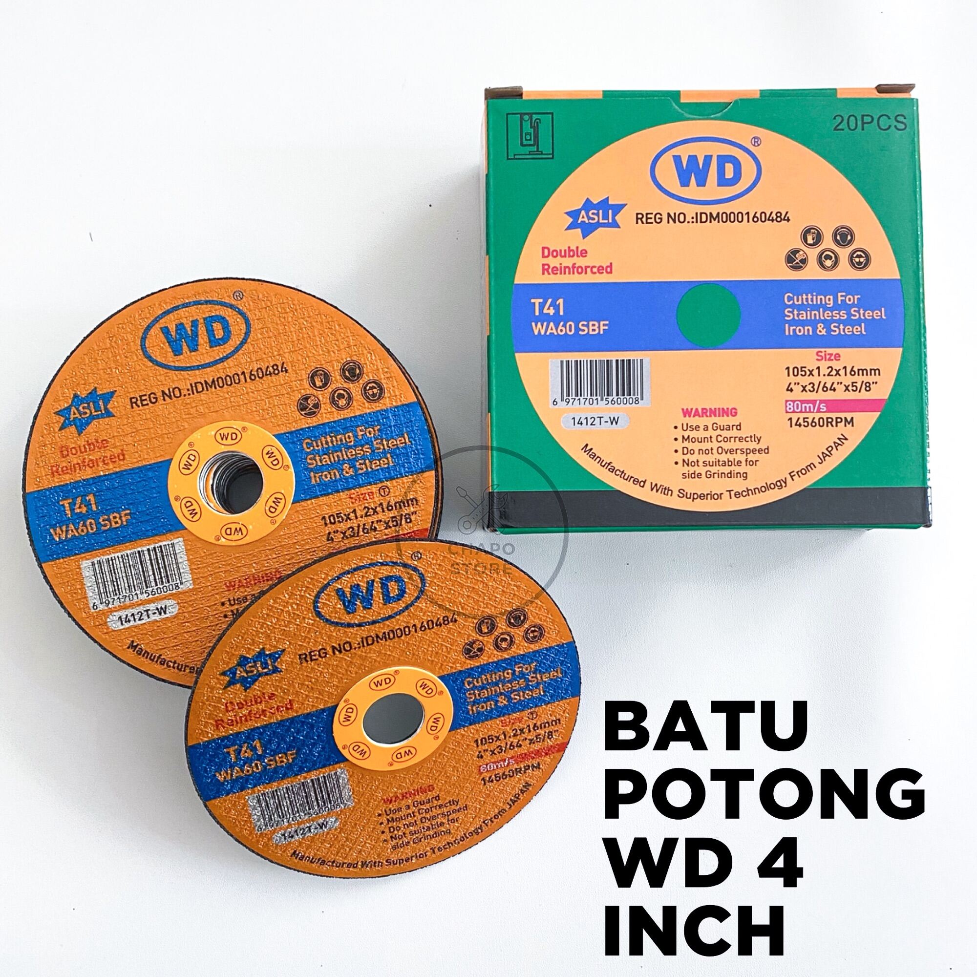 batu potong wd 4" inch mata gerinda potong wd mata gurinda potong wd ...