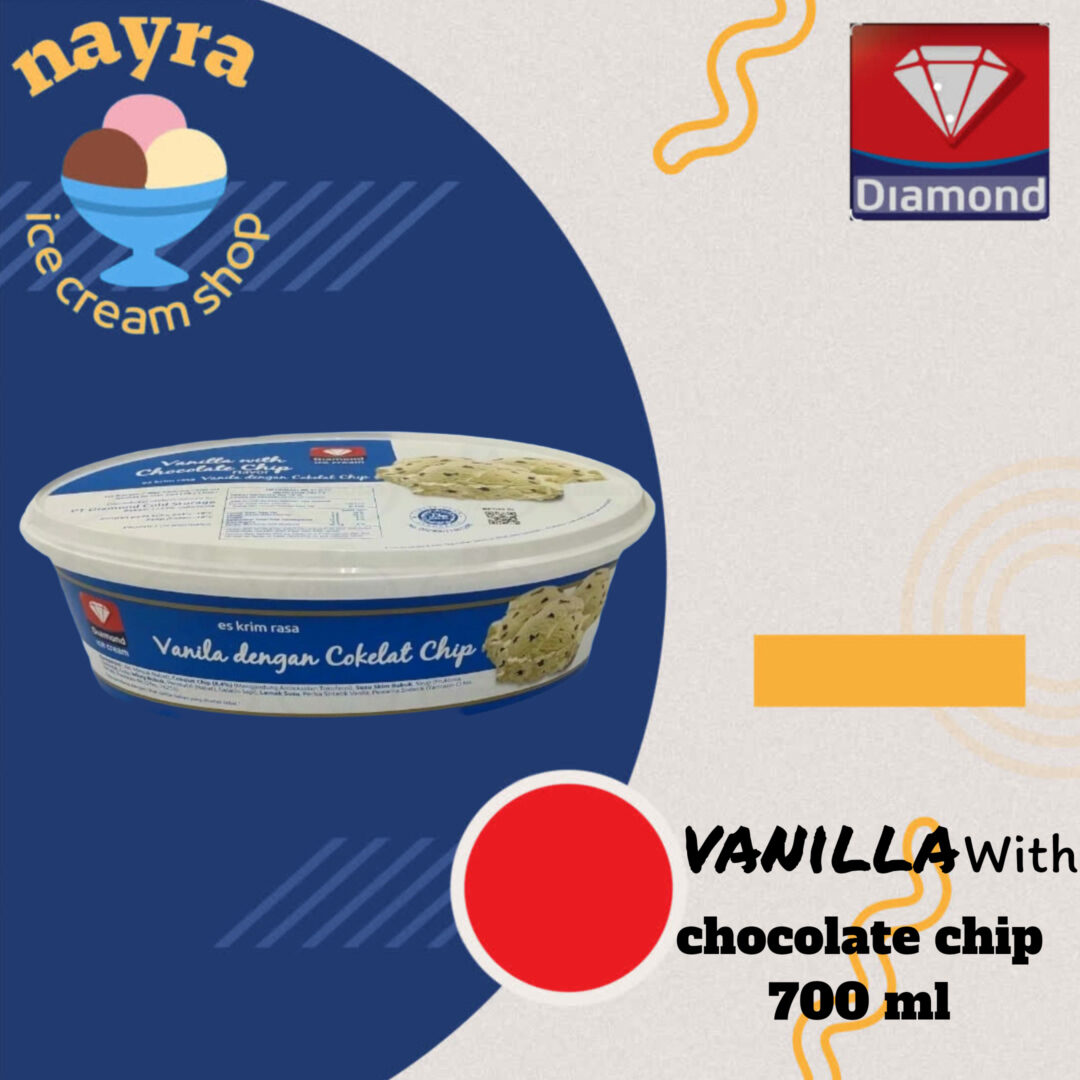 Diamond ice cream vanilla choco chips 700ml | Lazada Indonesia