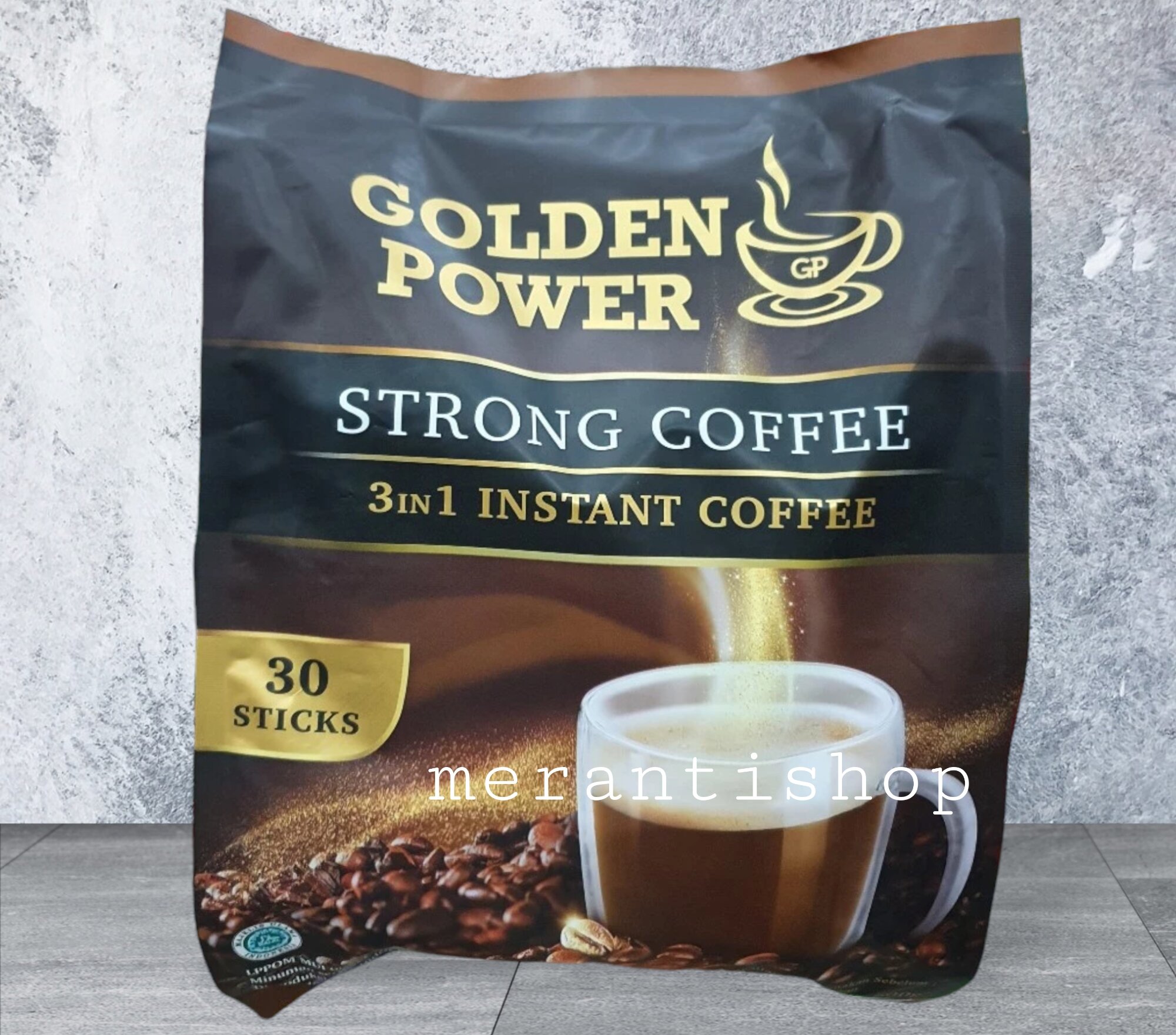 Coffee Golden Power Strong Coffee 3in1 / Kopi Instant 30 Sachet / Kopi ...