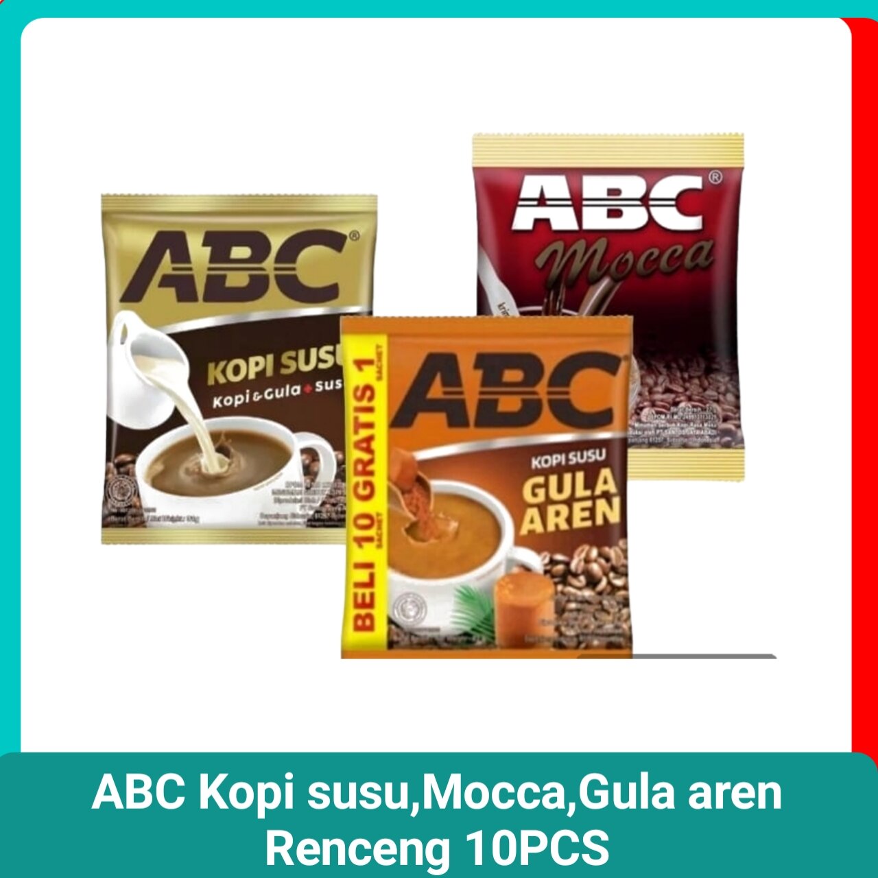 Kopi ABC Kopi Susu,Mocca,Gula Aren 35gr Isi 10 Sachet | Lazada Indonesia
