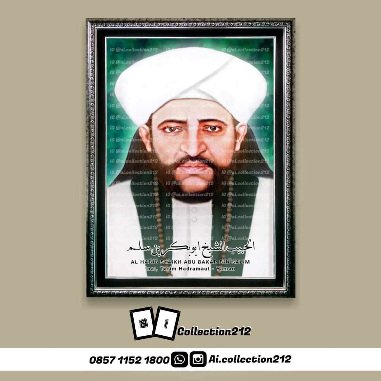 ukuran 40x60, foto Al Habib Assyaikh Abu Bakar bin Salim Fakhrul Wujud ...