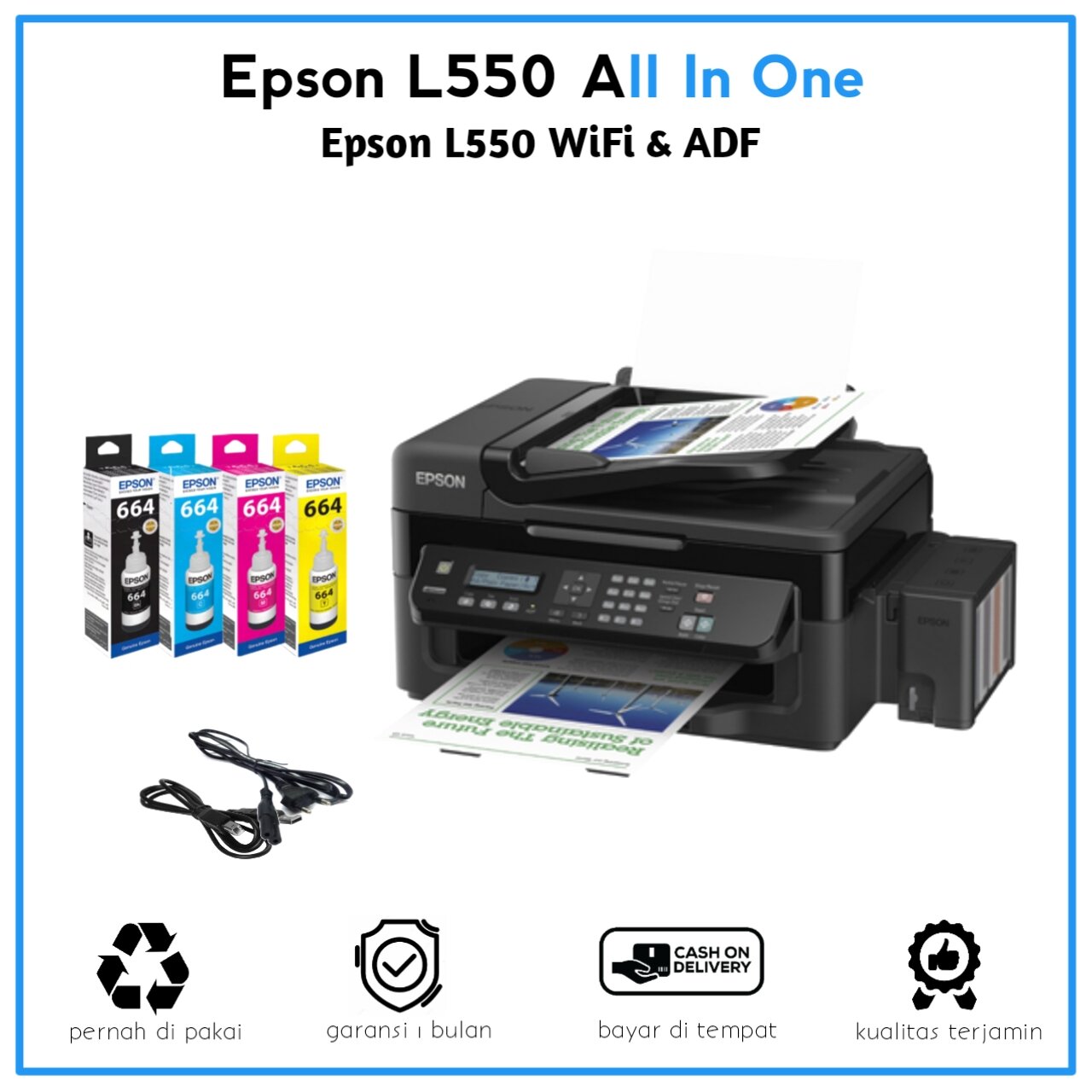 Printer Epson L550 Series Scan,Copy,ADF | Lazada Indonesia