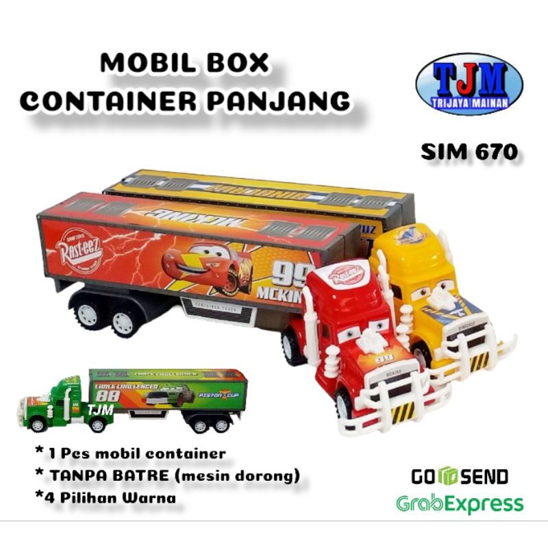 TRUK KONTAINER MCQUEEN Truk box panjang mcquenn | Lazada Indonesia