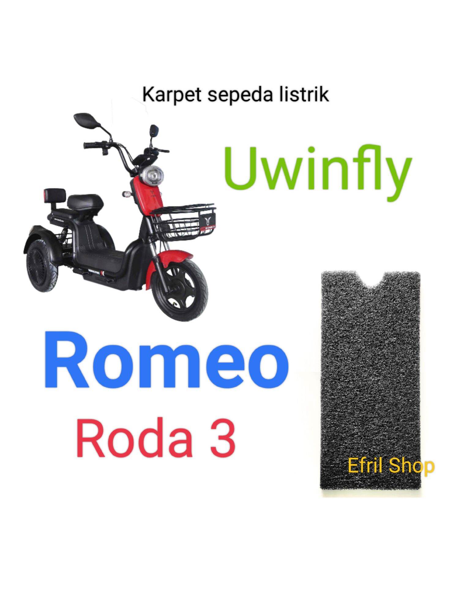 Karpet sepeda listrik roda tiga Uwinfly Romeo plus roda 3 | Lazada ...