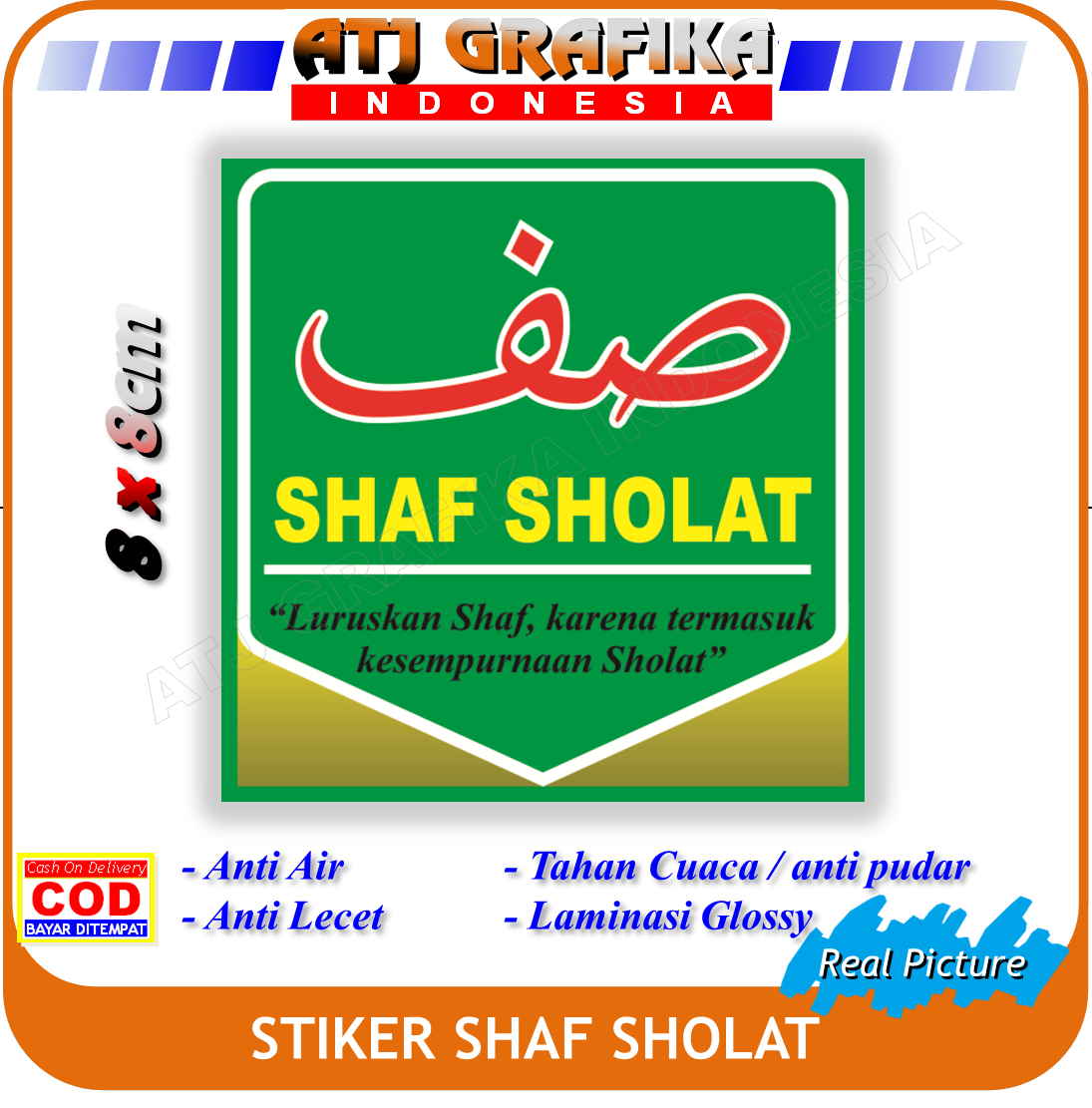 Stiker Shaf shalat Sticker shof sholat perlengkapan masjid musholla ...
