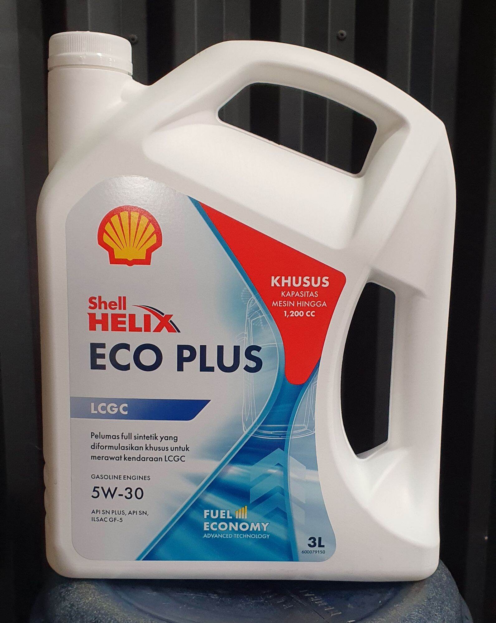 SHELL HELIX ECO PLUS sae 5w-30 kemasan 3liter full sintetik khusus LCGC ...