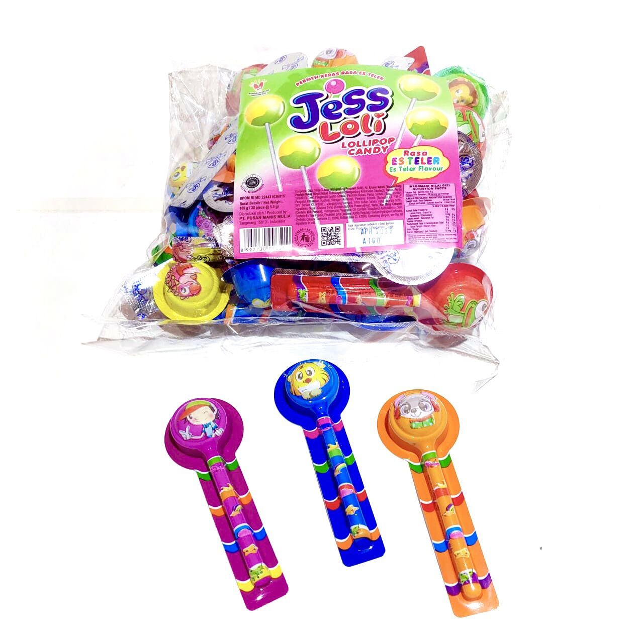 Permen Keras Jess Lollipop Rasa Esteler ( 1 pak isi 30 pcs x 5.5g ...