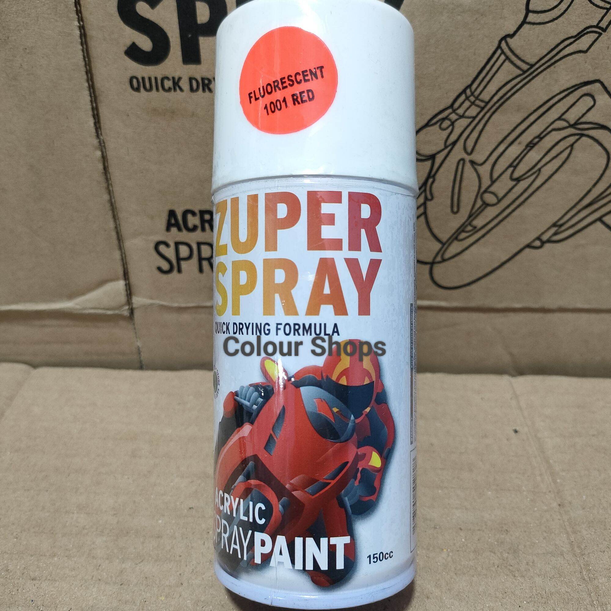 Zuper Pilox Pilok Cat Semprot Warna Stabilo Red Merah Fluorescent 1001 ...