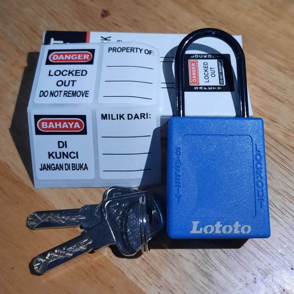 LOTOTO LS32 Biru, Padlock Safety Lockout Tagout Gembok Safety Loto ...