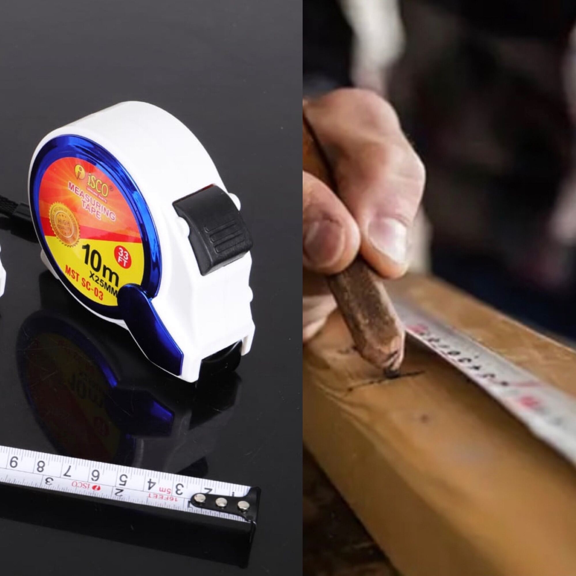 Meteran Roll 10 Meter 10 M Bangunan Tukang Rumah - Measuring Tape 10M ...