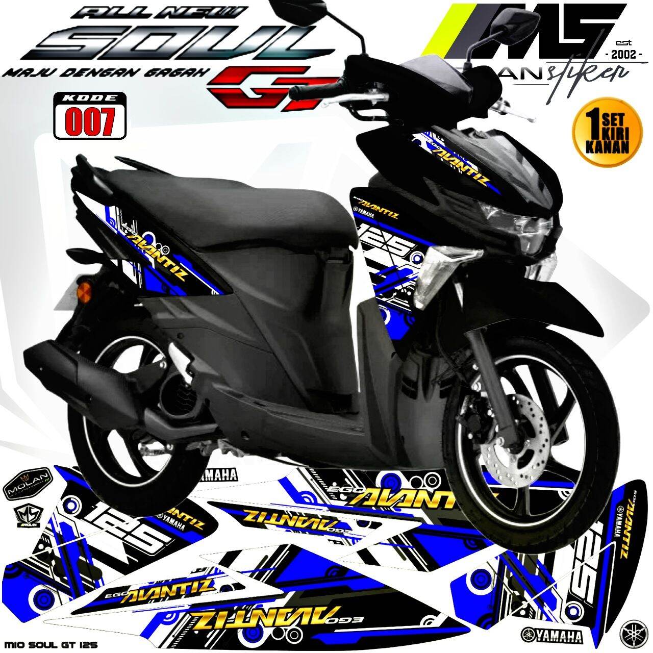 Decal Sticker Striping Variasi Mio Soul Gt 125 2015-2023 New Yamaha Mio ...