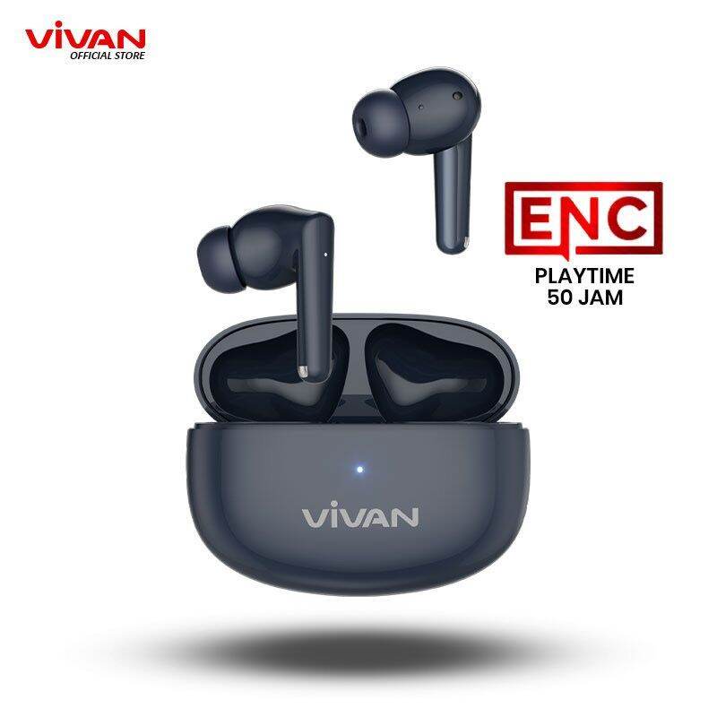 TRUE WIRELESS BLUETOOTH EARPHONE EARBUDS VIVAN T220 PLUS GARANSI 1 ...