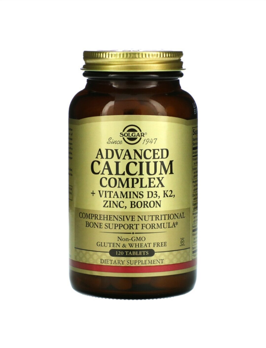 solgar advanced calcium complex vitamin D3 K2 zinc boron 120.tablet ...