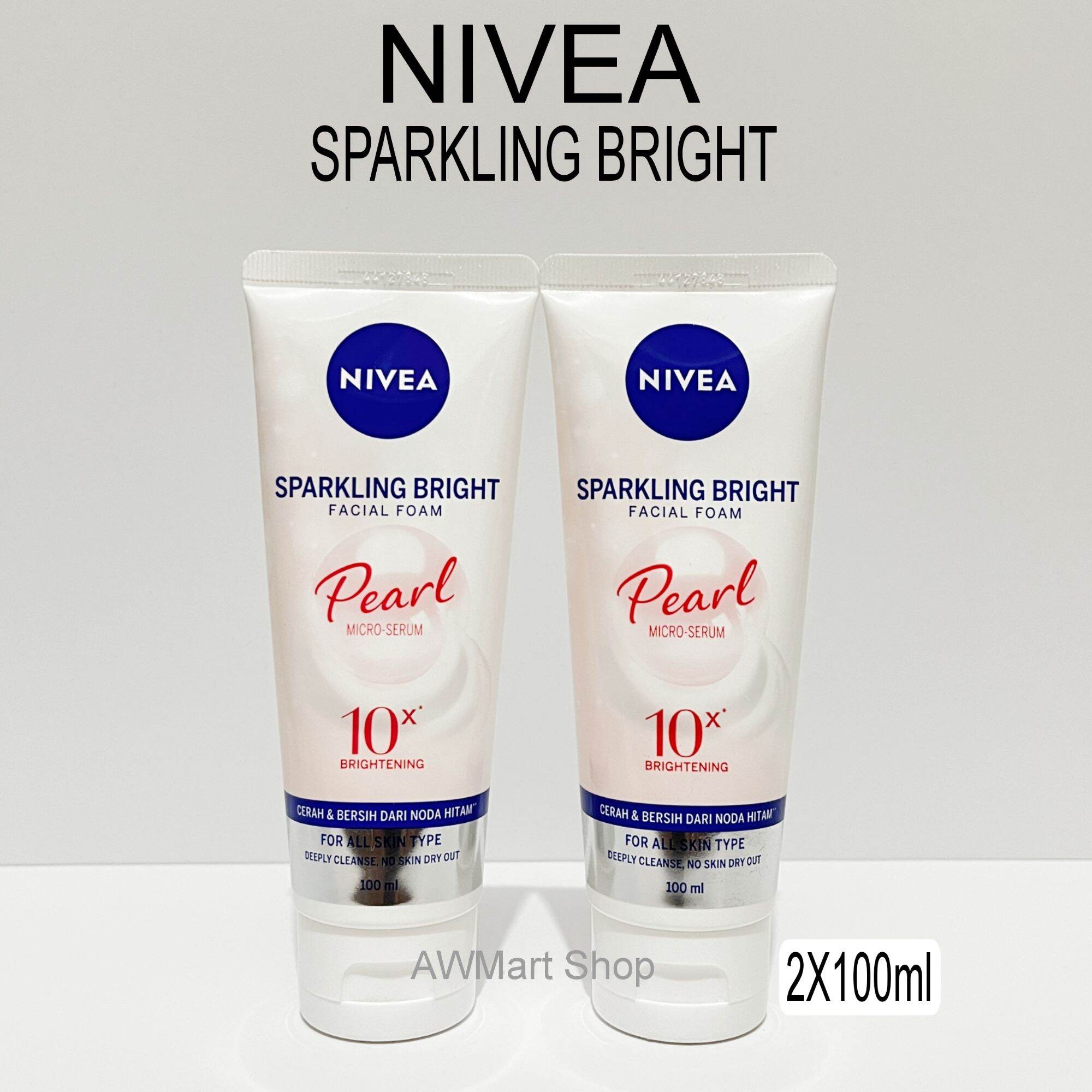 NIVEA Face Care Sparkling Bright Facial Foam 100ml - Mencerahkan ...