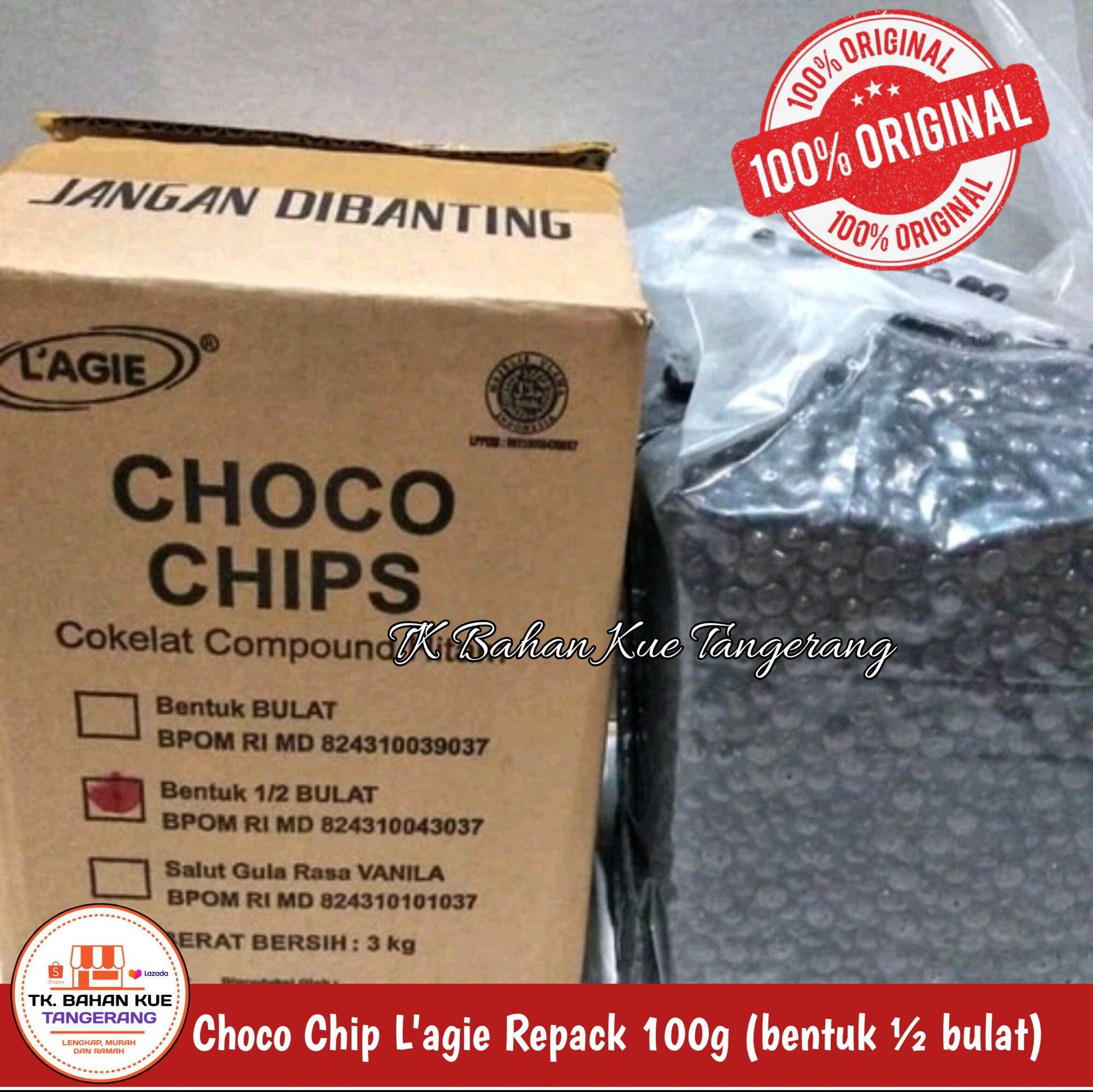 Choco chip repack 100g merk L'agie / asli original repack | Lazada ...
