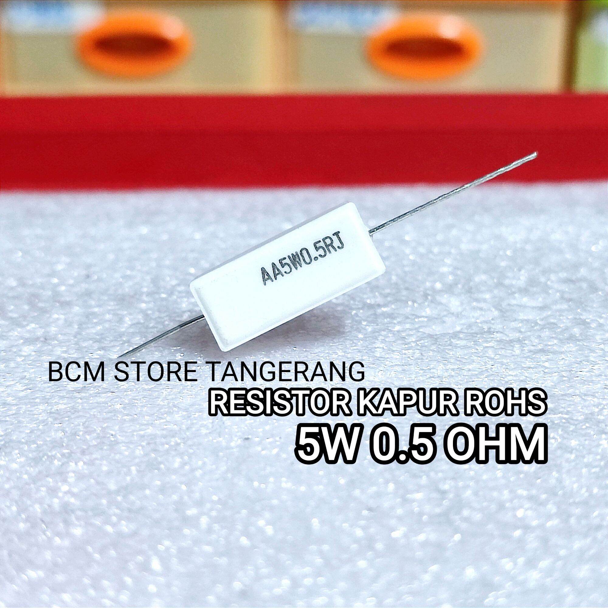 1 BUAH RESISTOR KAPUR 5W 0.5 OHM ROHS | Lazada Indonesia