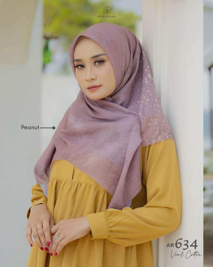 hijab segi rmpat by ar rafi kode ar 634,dengan motif bunga dan warna ...