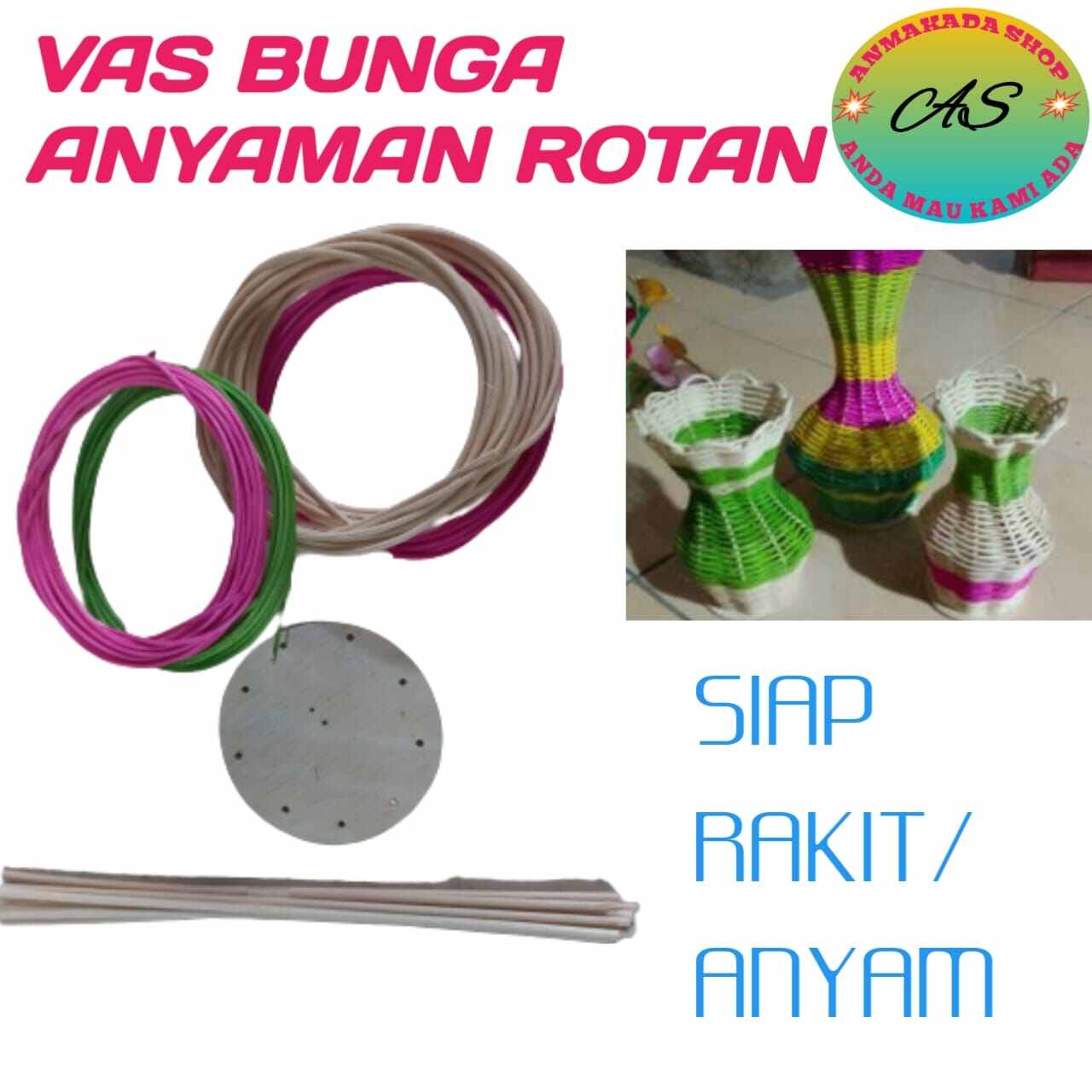 Bahan Anyaman rotan siap rakit kerajinan diy | Lazada Indonesia