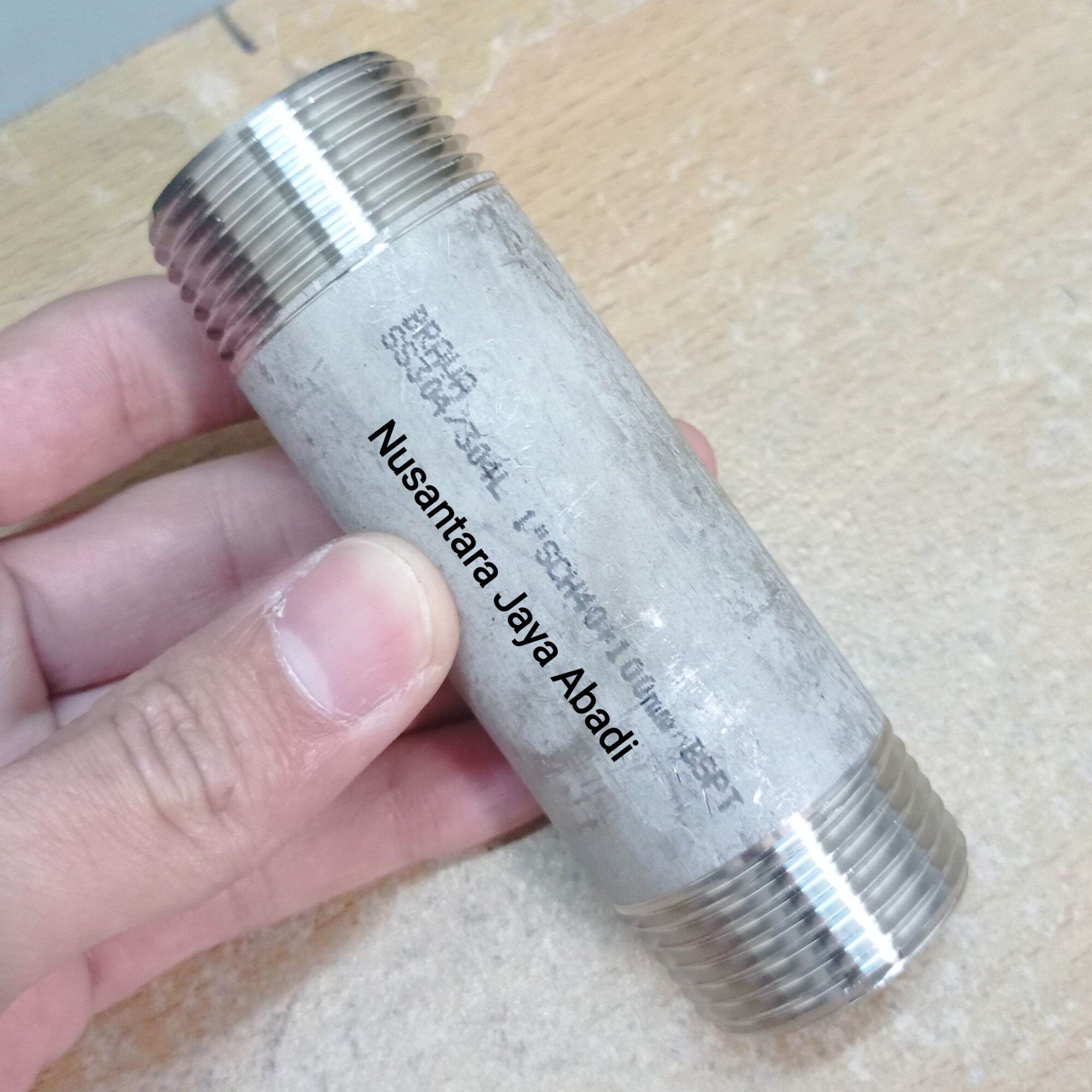 Pipa Nepel Stainless 304 Sch 40 Incian 1 " inchi DN 25 | Lazada Indonesia