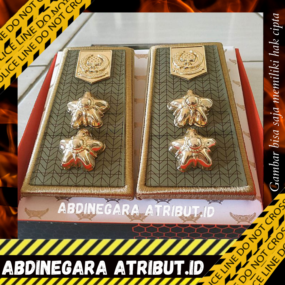 Pangkat Kades Lurah PDH Logo Garuda Mika Kilap Glossy Cod Perlengkapan ...