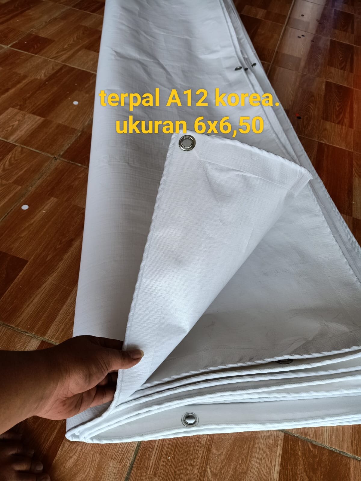 TERPAL PUTIH type A12 KOREA UKURAN 6X6,50cm KUAT DAN TEBAL. | Lazada ...