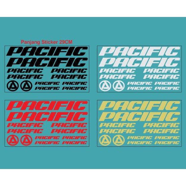 Stiker Sepeda Gunung Pacifik Cutting Sticker Sepeda MTB Pacific Full ...
