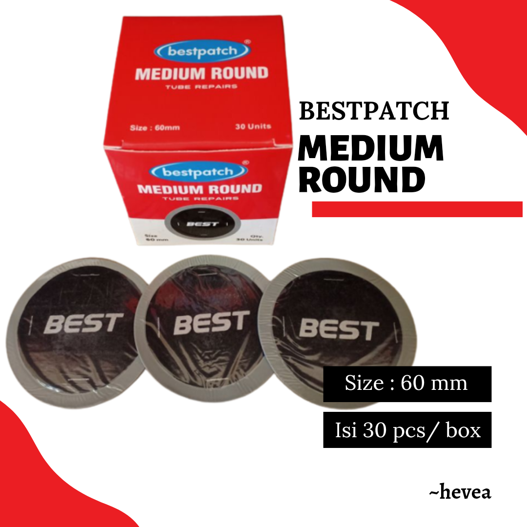 Bestpatch Medium Round 60 mm isi 30 - Karet Tambal Ban Dalam Bestpatch | Lazada Indonesia