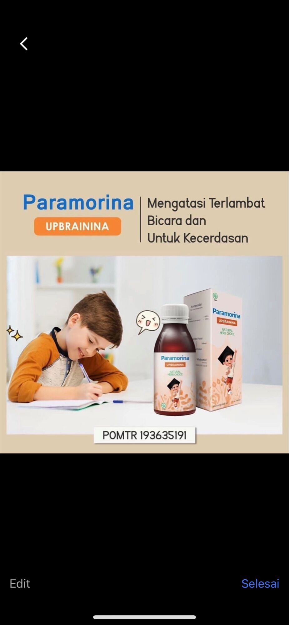 PARAMORINA MELANCARKAN BICARA ANAK, VITAMIN KECERDASAN OTAK UPBRAININA ...