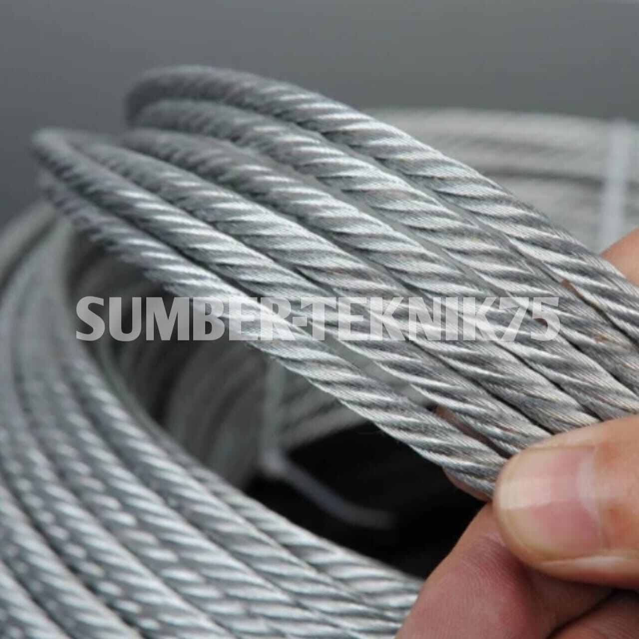 Tali Sling Baja Galvanis 5 mm Kawat Seling Galvanis Wire Rope | Lazada Indonesia