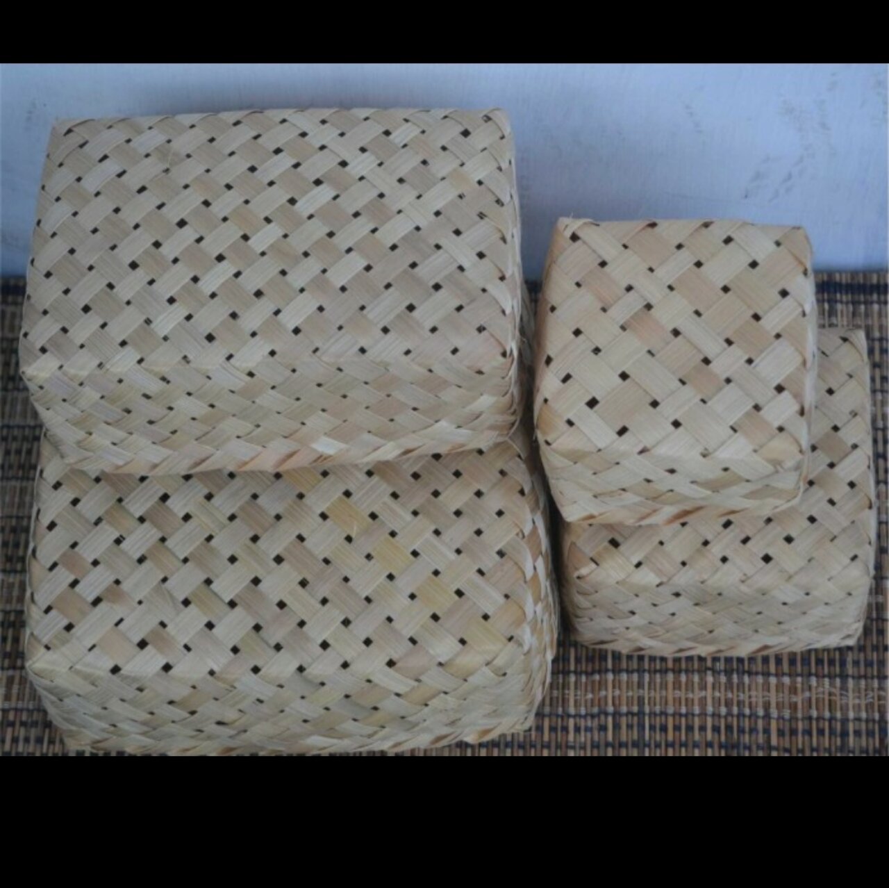 ISI 10 PCS KOTAK BAMBU SPESIAL 12X18X7 CM BESEK BAMBU KOTAK KUE DARI ...