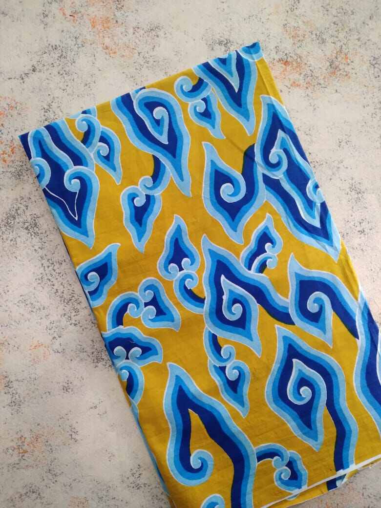 kain batik katun motif mega mendung warna kuning | Lazada Indonesia