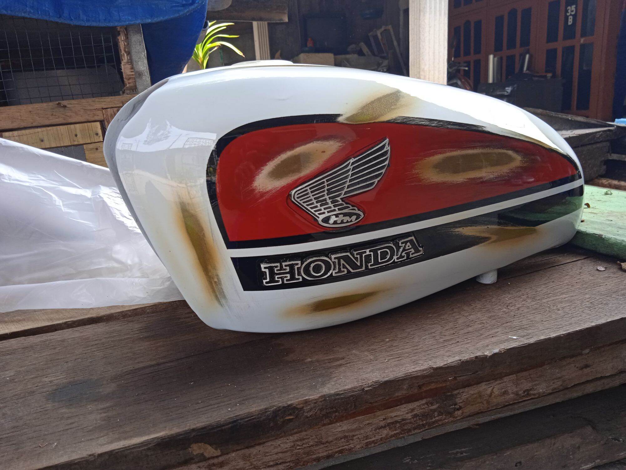 TANGKI CB100/ CB GLATIK MERAH BLADUS MODEL DILAN | Lazada Indonesia