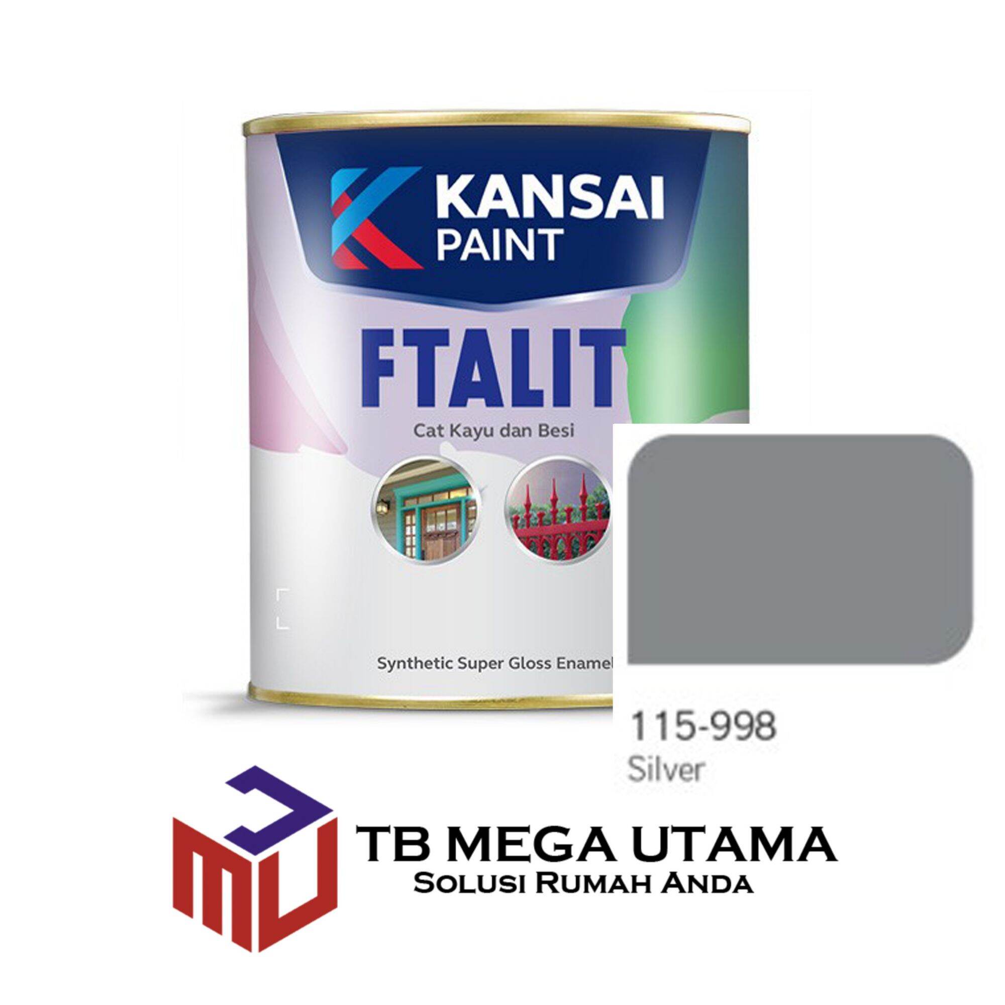 Cat Ftalit 998 Silver 1 kg | Kansai Paint Cat Kayu dan Besi | Lazada Indonesia