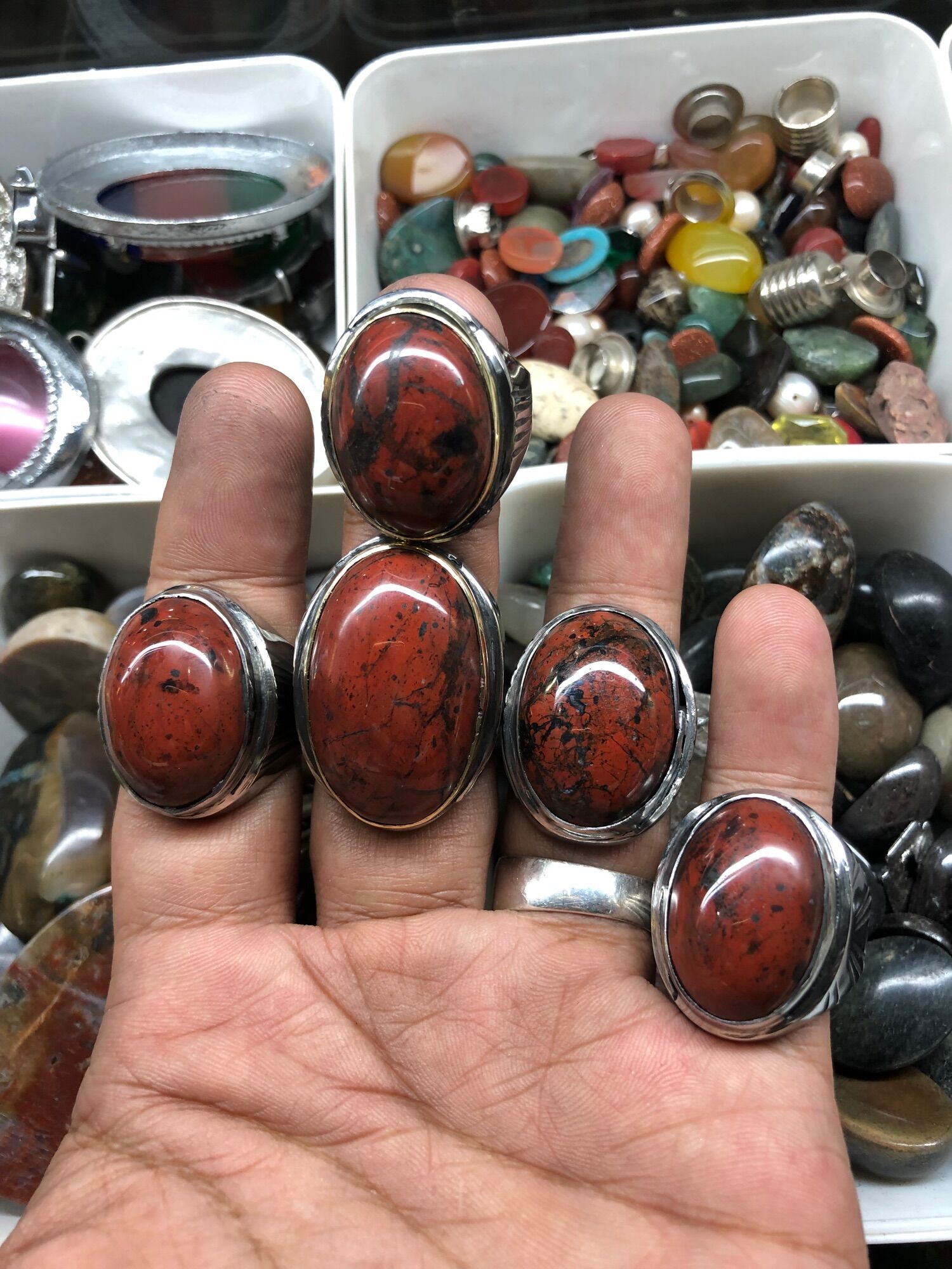 Batu natural merah cabe badar besi asli kebumen bisa request emban ...