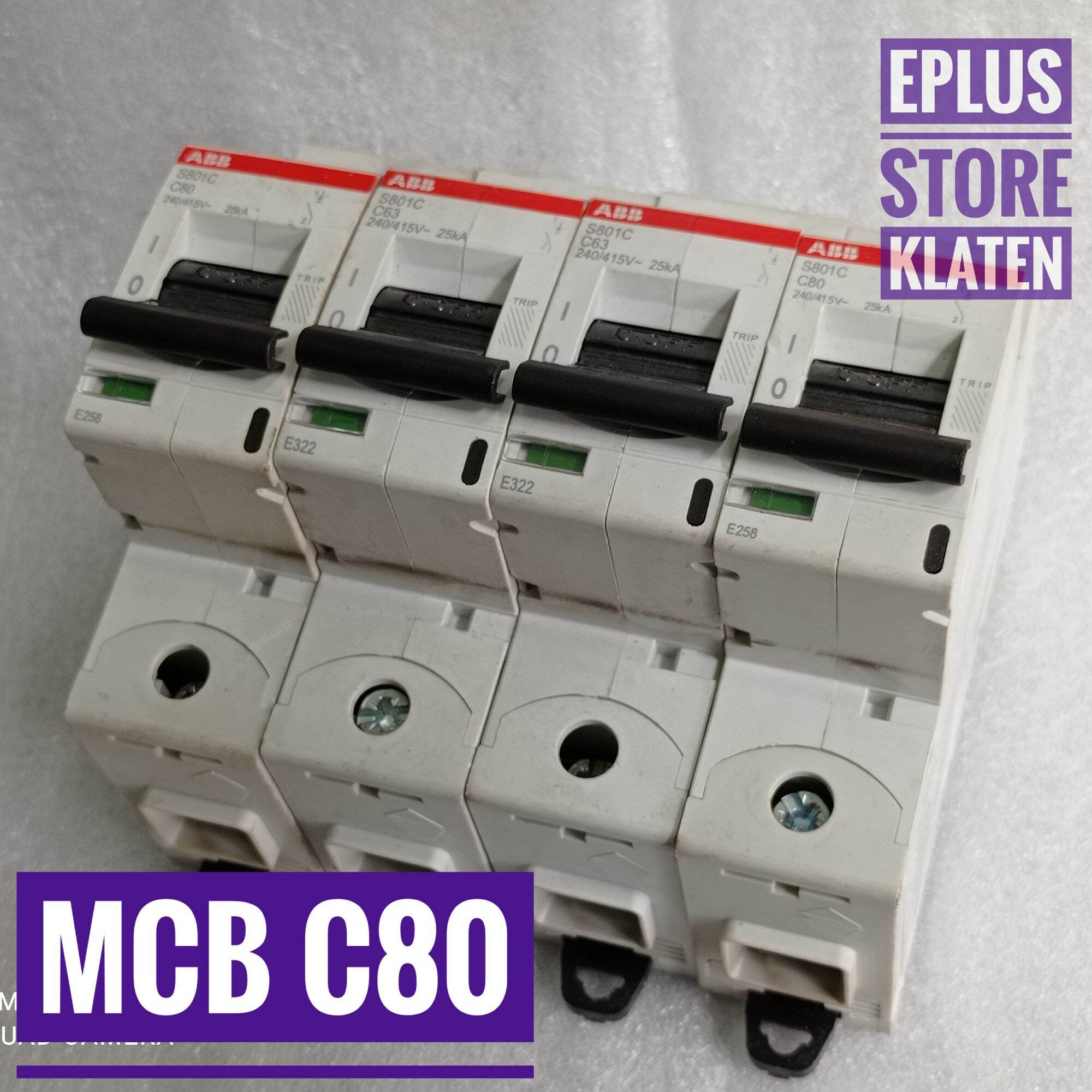 MCB ABB S801C C63 C80 C125 original miniature circuit breaker 63A 80A 125A 25kA MB5 | Lazada ...
