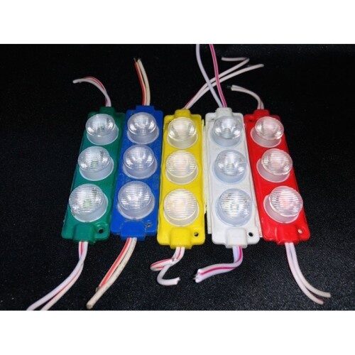 LAMPU LED 3 MATA 12VOLT DC MODUL LED MOTOR MOBIL NEON BOX MODUL LED 3 ...