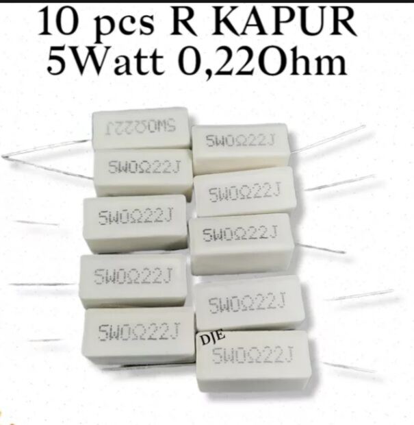 resistor 5 watt 0,22ohm harga per 10 biji | Lazada Indonesia