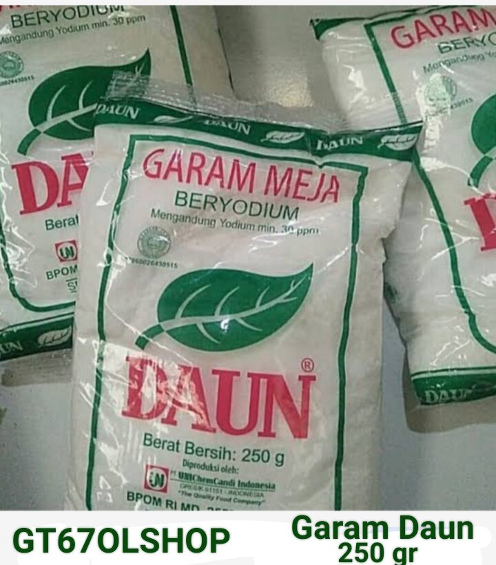 GARAM DAPUR BERYODIUM " MERK DAUN "KEMASAN 250GR...!!? | Lazada Indonesia