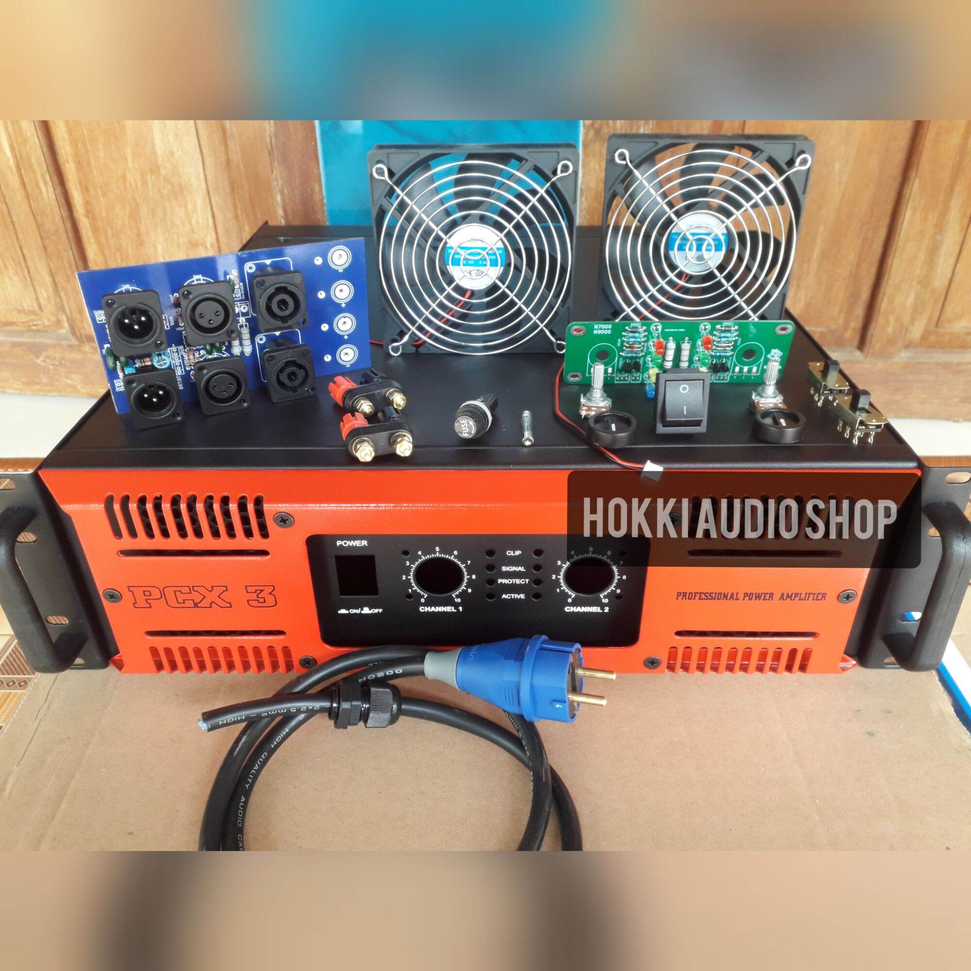 Bok power amplifier PCX3 lengkap aksesoris ukuran 3U box power pcx 3 ...