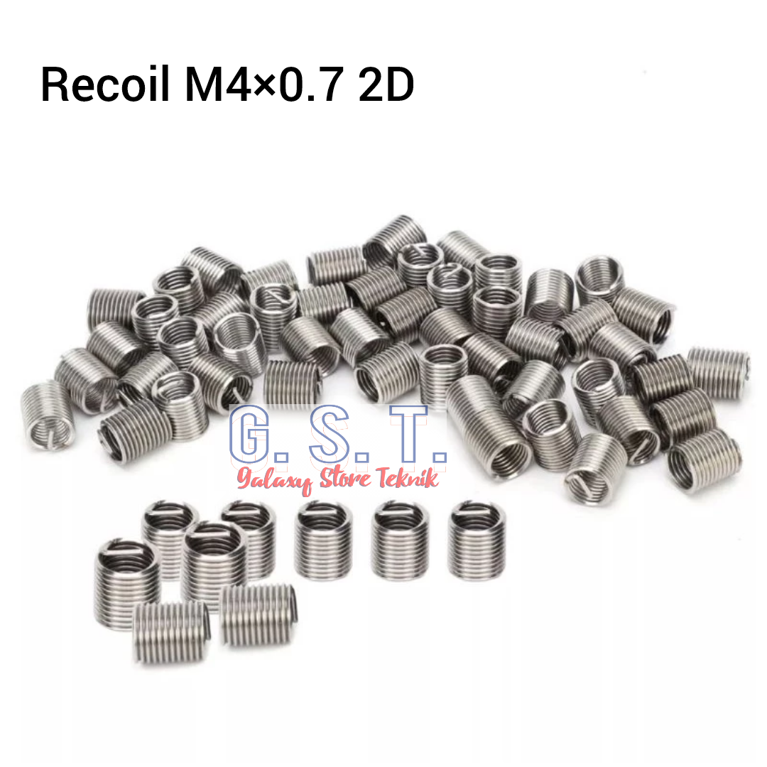 recoil helicoil M4×0.7 2D verbos drat baut kunci 7.material per ...