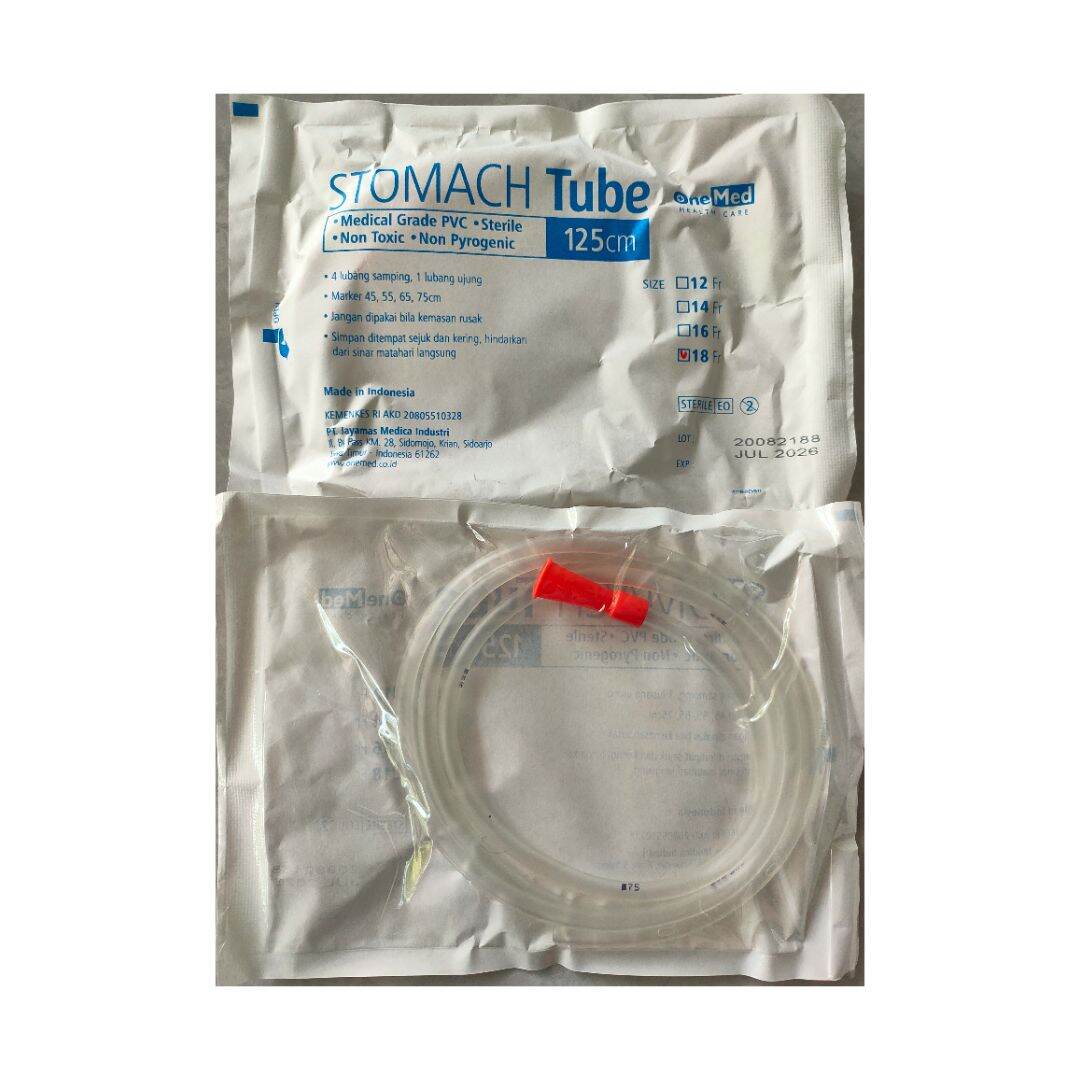 Stomach Tube NGT Selang Sonde Makan Mas Slang no. 16 18 Onemed ...