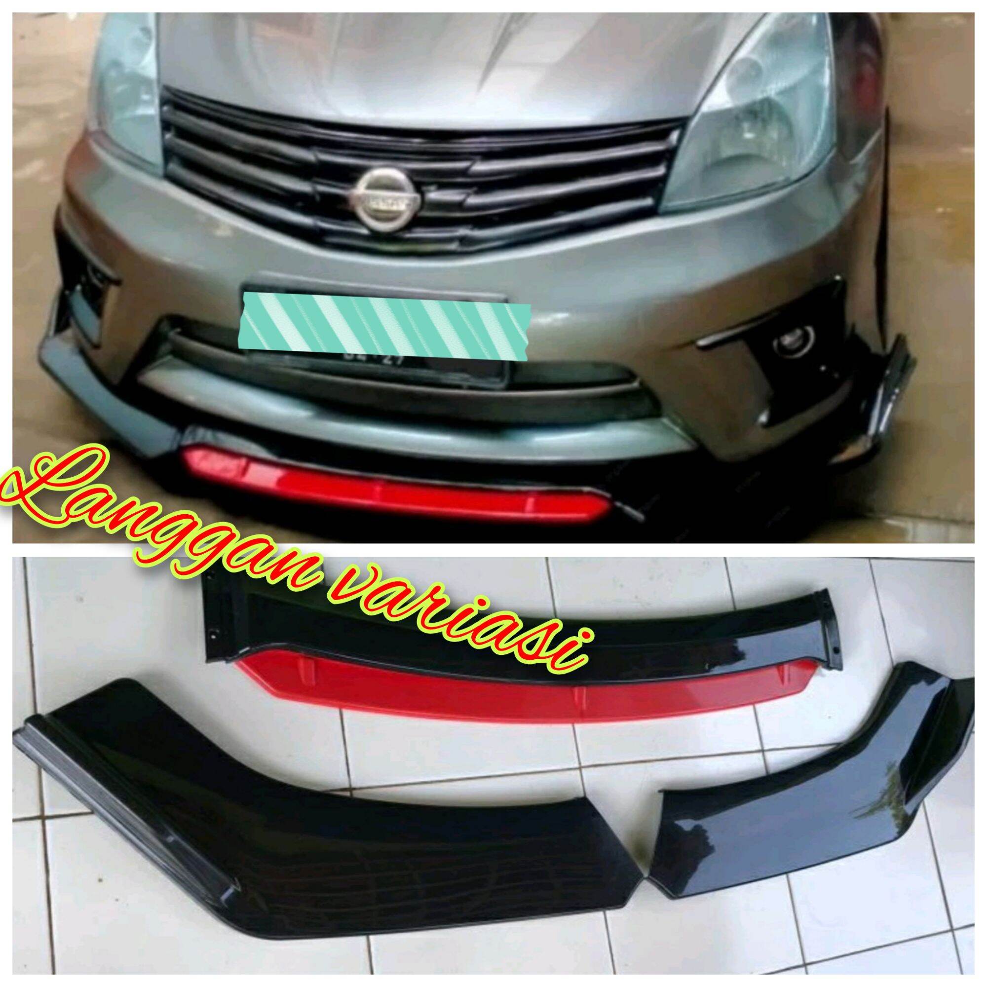 Lips Bumper depan Universal Winglet bumper universal Hitam mengkilap ...