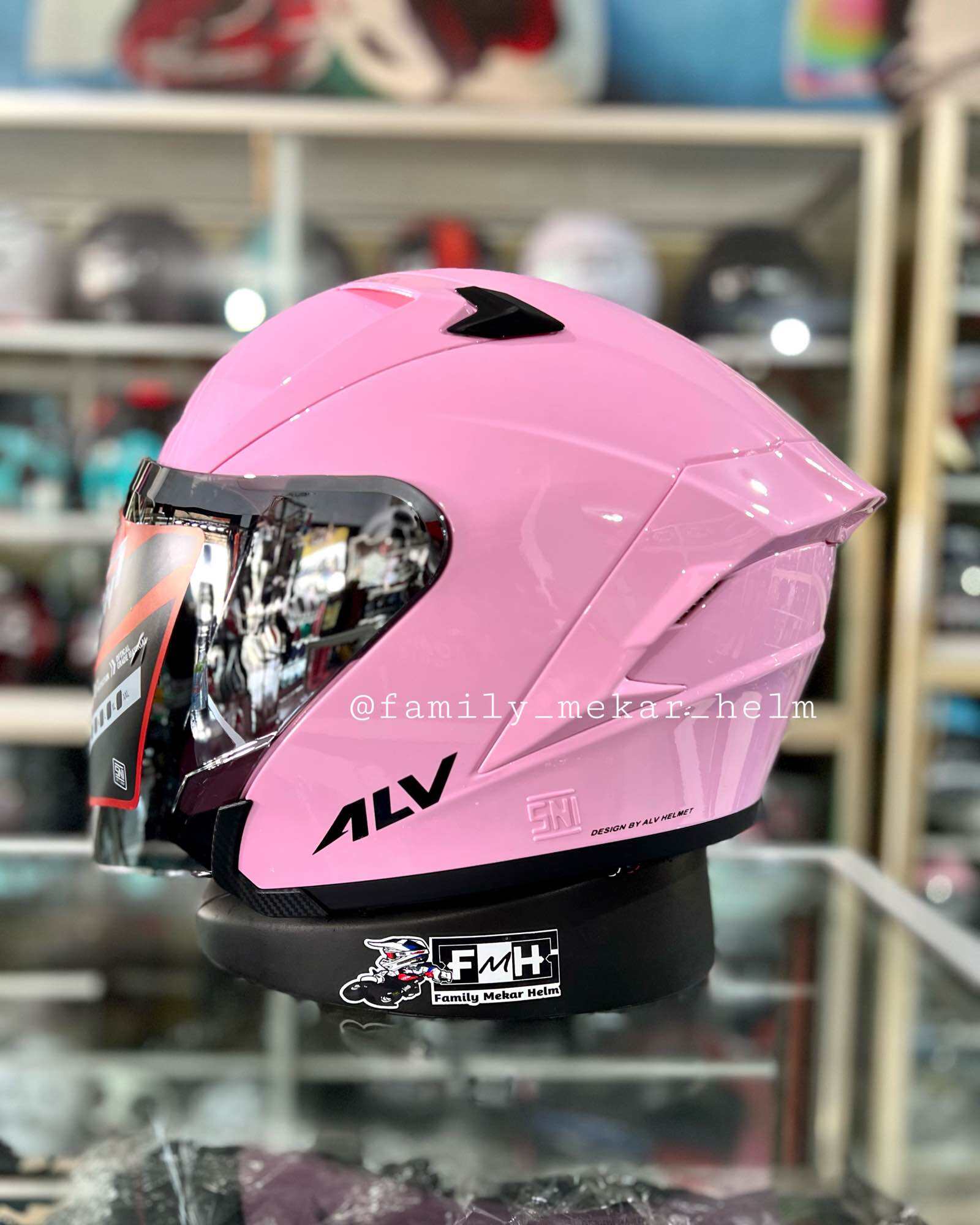 HELM ALV ULTRON SOLID WARNA PINK HELM HALF FACE VIRAL TERBARU 2023 ...