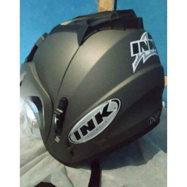 HELM INK DOUBLE VISOR ORIGINAL MERK BMT.FNK NKC BER SNI PAKING KARDUS ...