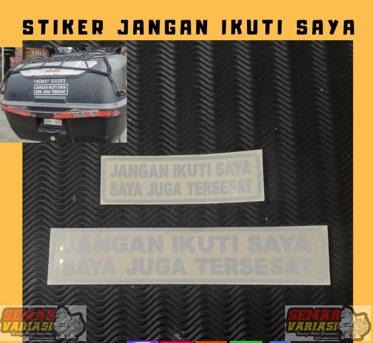 STIKER JANGAN IKUTI SAYA (Stiker Tersesat) | Lazada Indonesia