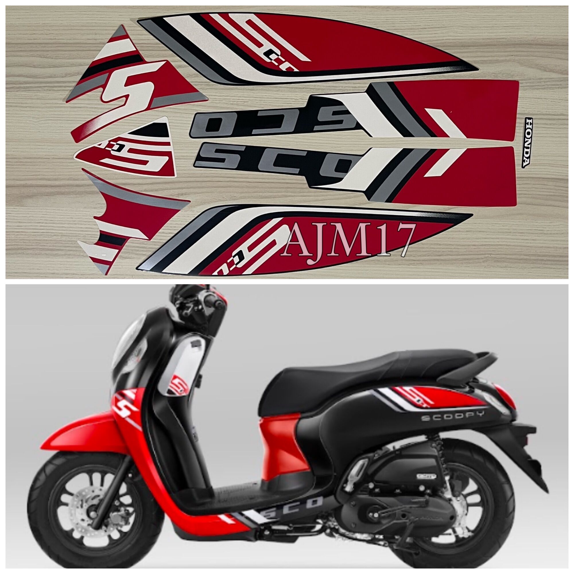 STIKER STRIPING SCOOPY 2023 MERAH SPORTY RED | Lazada Indonesia