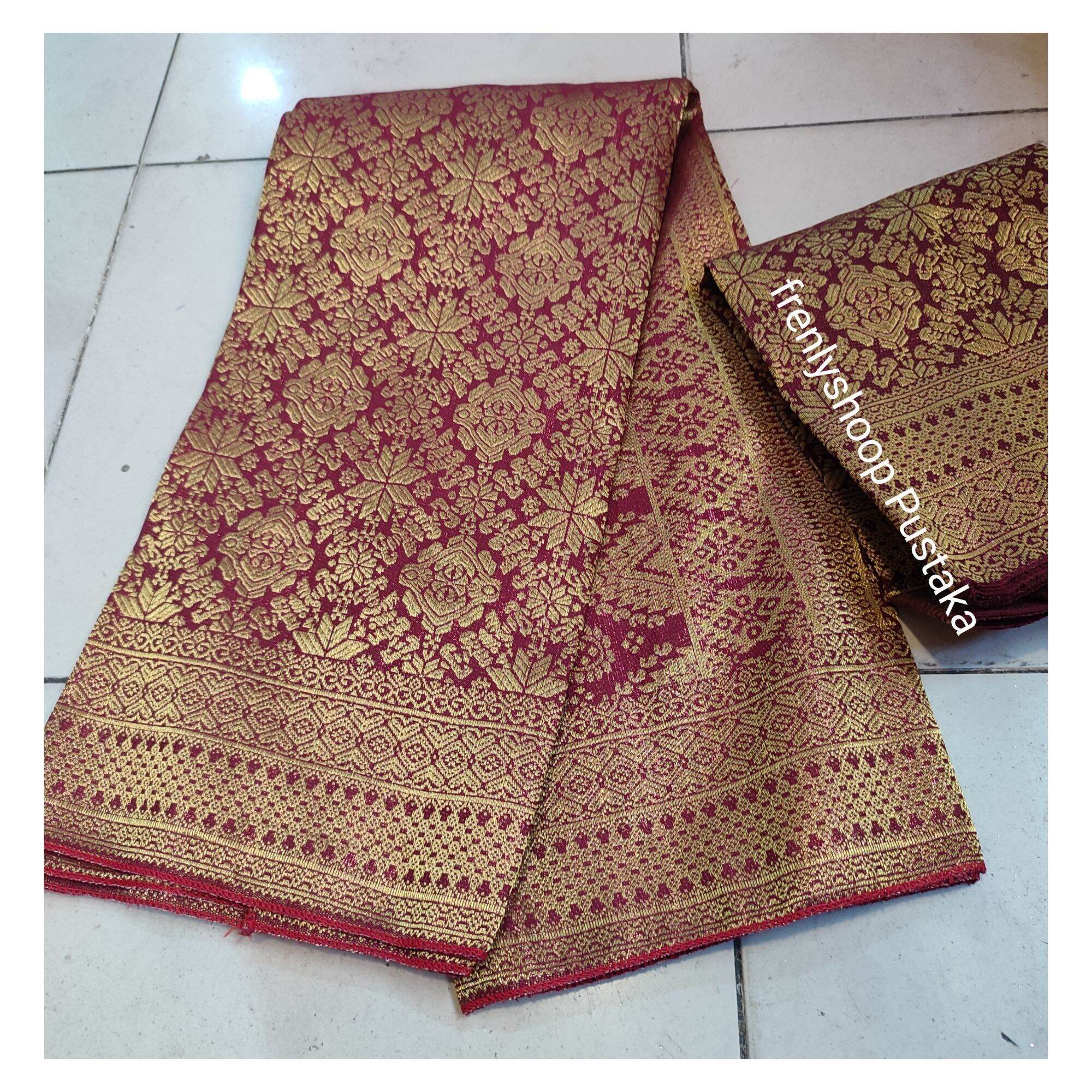 KAIN SONGKET PALEMBANG / KAIN SET SONGKET KAIN DAN SELENDANG / KAIN TENUN SONGKET | Lazada Indonesia